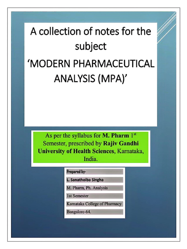 Mpa Mpharm | PDF