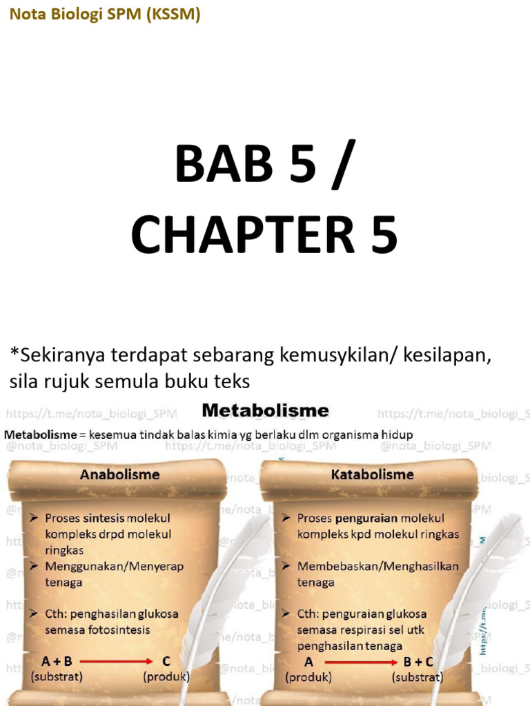 KSSM BIO BAB 5 (dwibahasa) | PDF