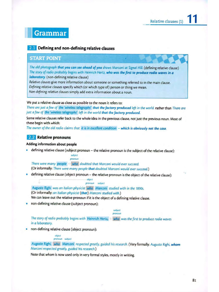 Relative Clauses Extra Practice | PDF