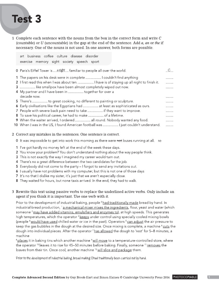 Test Units 3-4 Complete Advanced | PDF