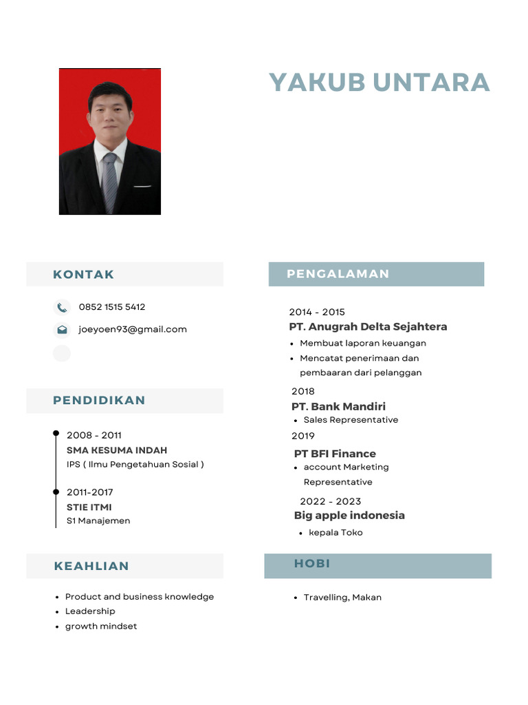 CV Yakub Untara | PDF