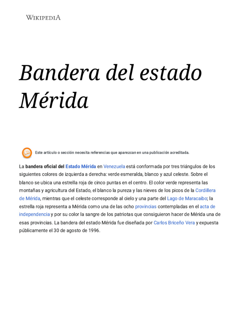 Bandera Del Estado Mérida | PDF