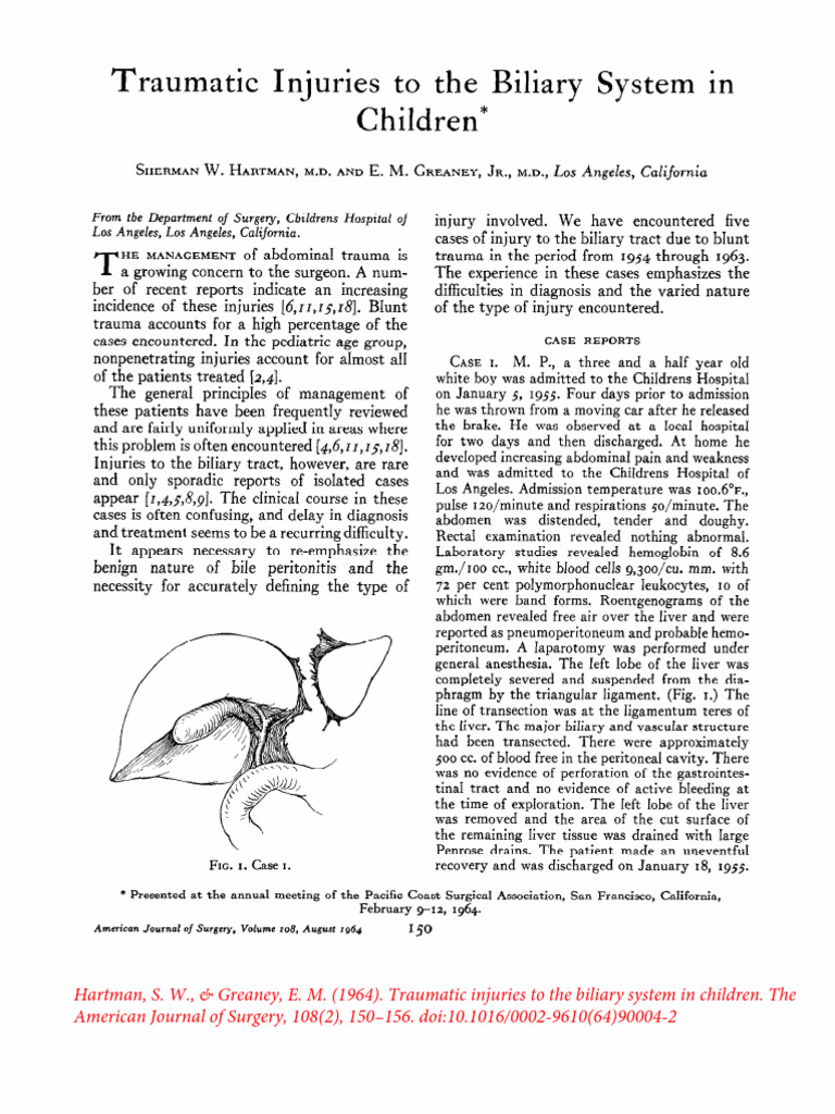 Pediatric Biliary Trauma Management | PDF | Digestive System | Liver