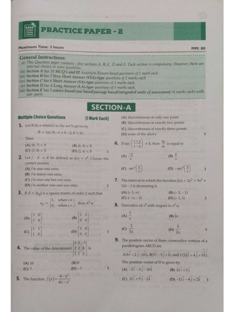 Practice Paper 2 | PDF