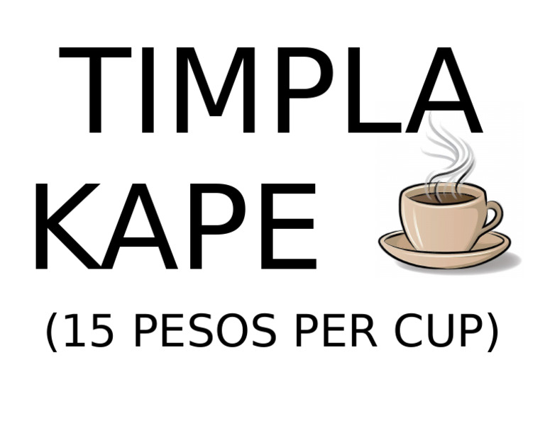 Timpla Kape | PDF