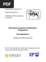 IFIA Petroleum Inspector Certification Programme | PDF | Professional ...