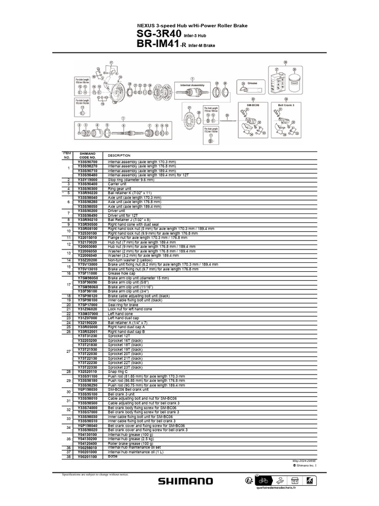 Bike Hub & Brake Parts Guide | PDF | Axle | Vehicle Technology