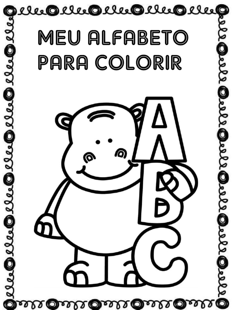 Alfabeto Ilustrado para Colorir | PDF
