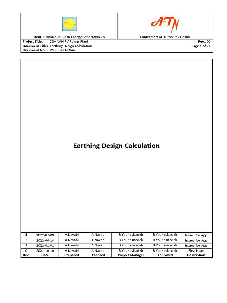 Semnan PV Power Plant Earthing Design | PDF | Electrical Resistivity ...