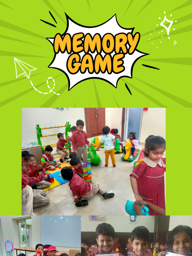 Green Cartoon Animated Memory Game Presentation | PDF