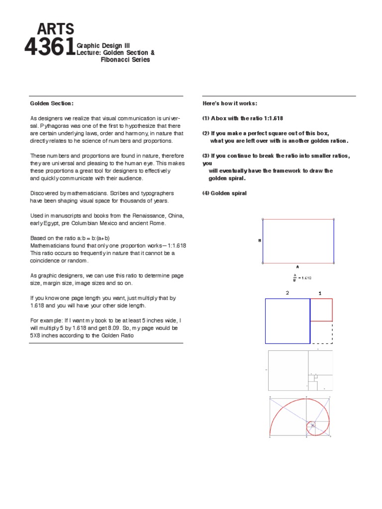 Golden&Fib Lecture | PDF | Ratio | Teaching Mathematics