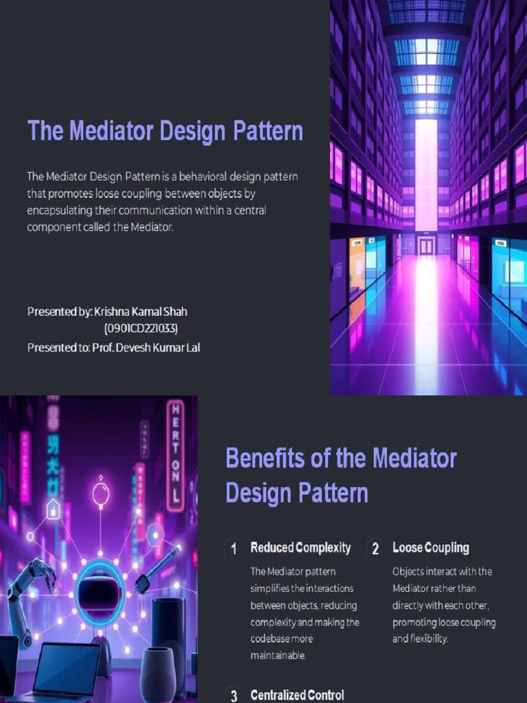 PptMediator Design Pattern | PDF