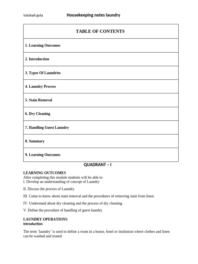 Laundry Notes HK | PDF | Laundry | Housekeeping