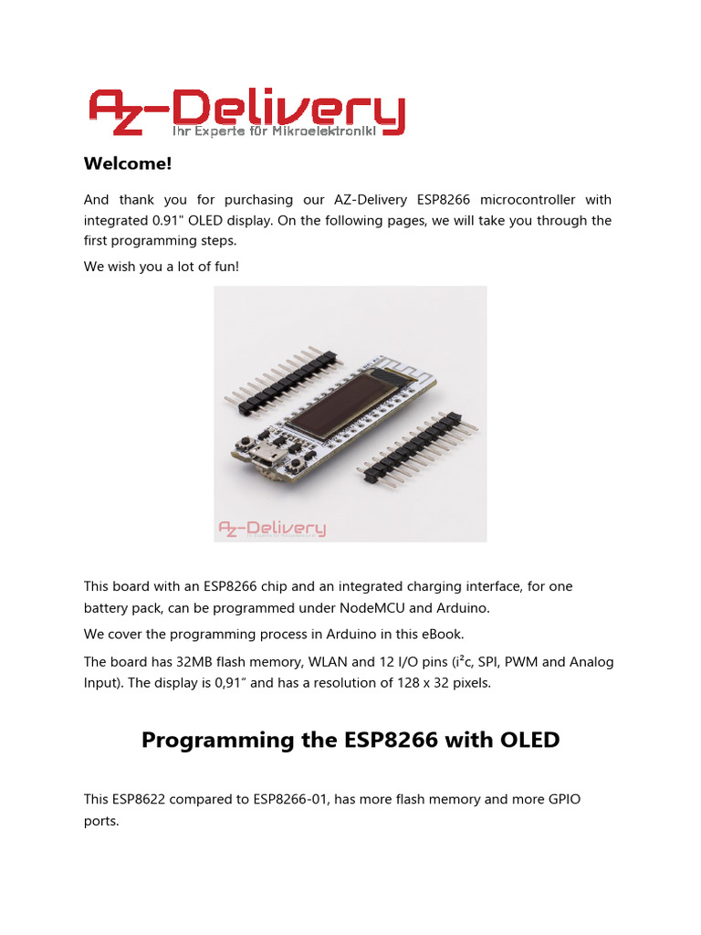ESP8266-OLED Englisch | PDF | Computing | Information And Communications Technology