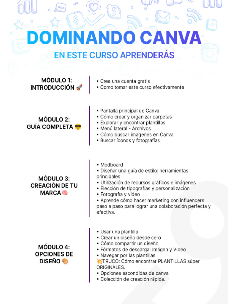 Temario Dominando Canva | PDF