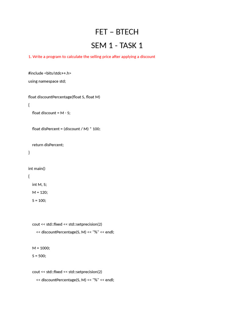 CPL Assignment Task 1 | PDF | Namespace | Computing