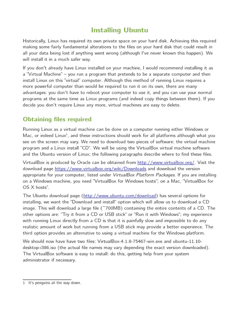 Installing Ubuntu | PDF | Computer File | Operating System