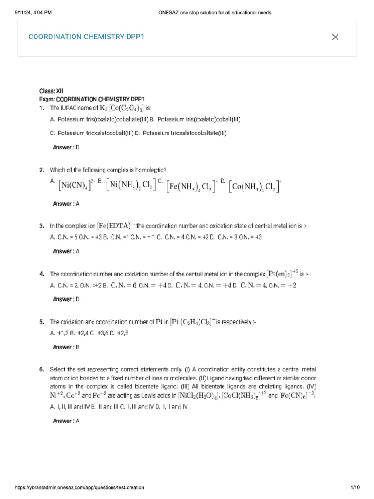 Coordination Compounds Dpp1!1!10 (2)_compressed | PDF
