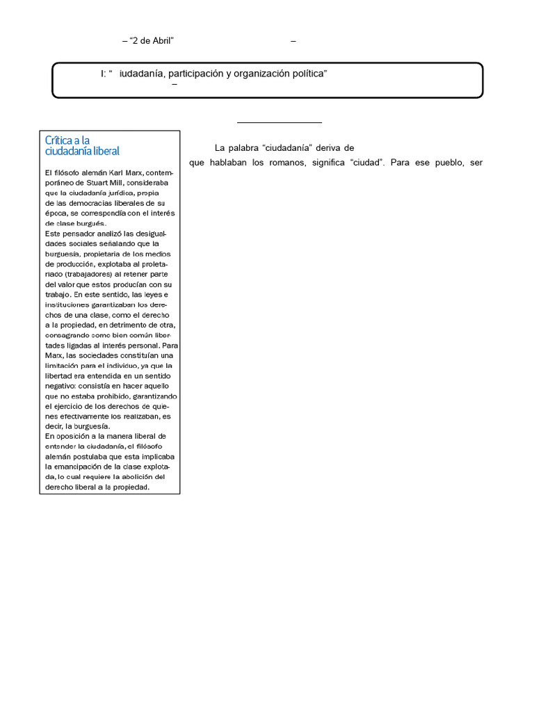 Clase 22. Ciudadan-A y Derechos | PDF | Ciudadanía | Derechos