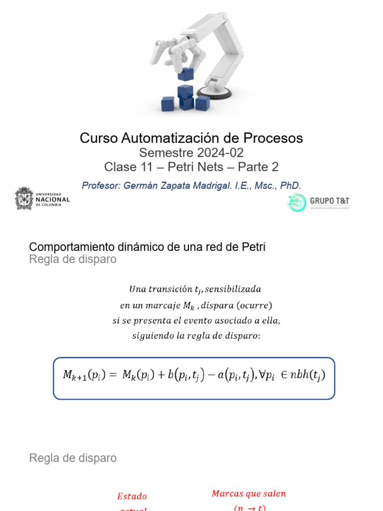 Clase 11 AdP 02 2024 Petri Nets Parte 2 | PDF | Concurrencia (informática)