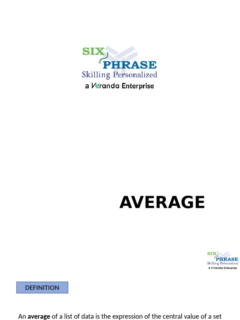 dd_AVERAGE | PDF | Summation | Arithmetic