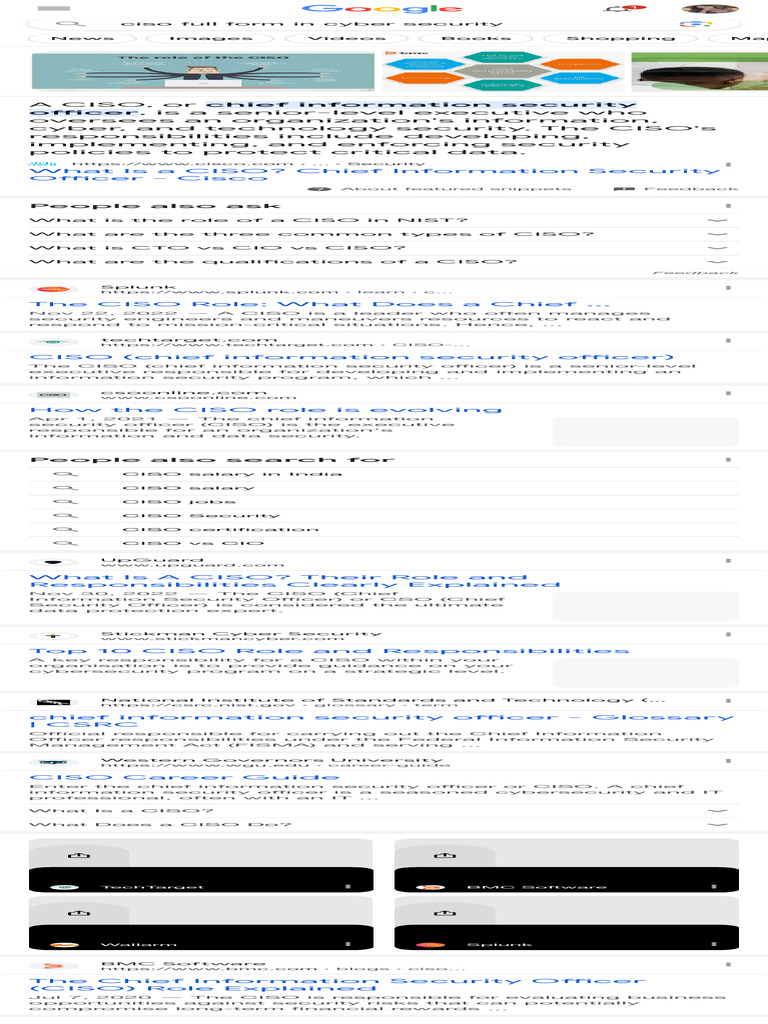 Ciso Full Form in Cyber Security - Google Search | PDF | Information ...