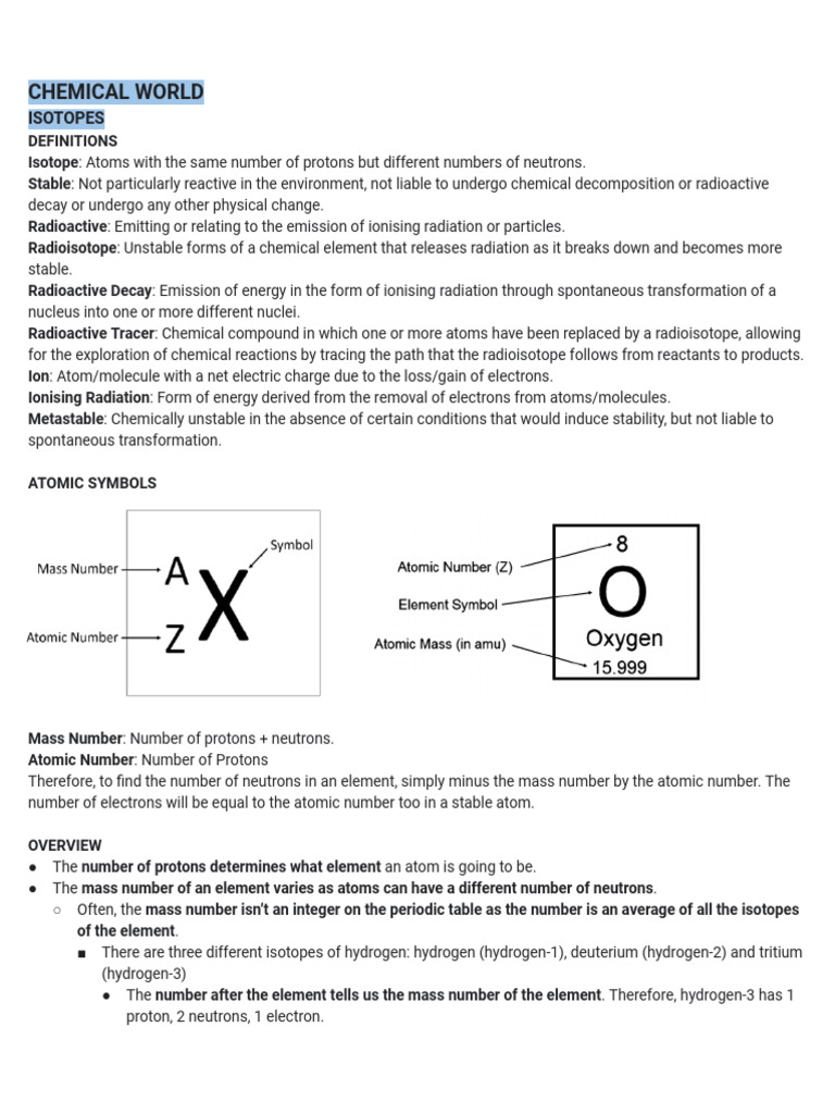 chem | PDF | Radioactive Decay | Cellular Respiration