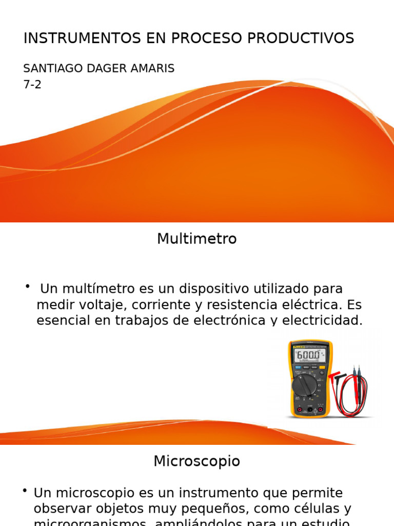 Instrumentos Clave en Procesos Productivos | PDF