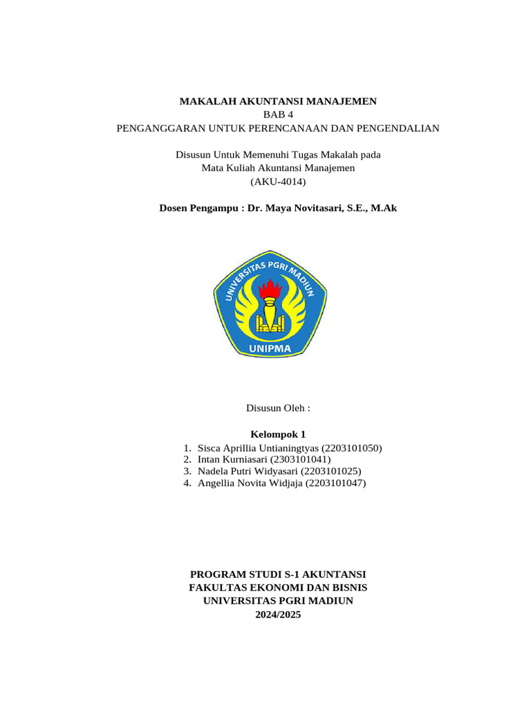 Makalah Akuntansi Manajemen | PDF