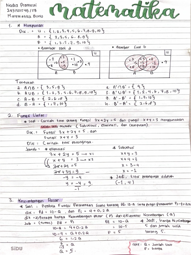 Matematika Bisnis | PDF