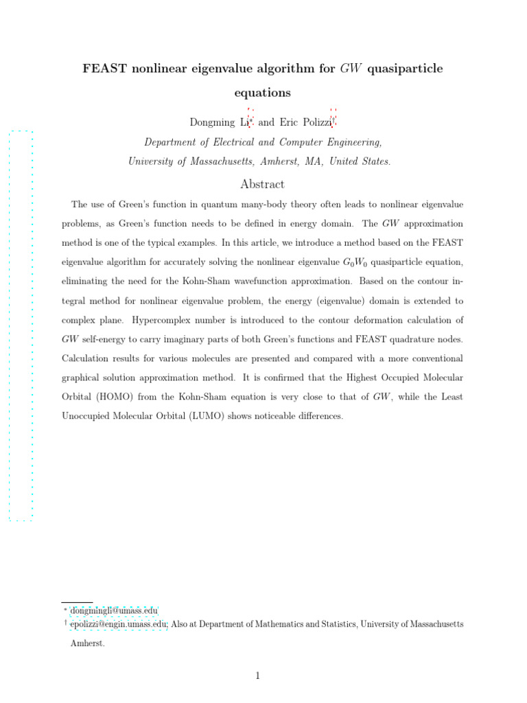 2409.06119v1 | PDF | Eigenvalues And Eigenvectors | Density Functional Theory