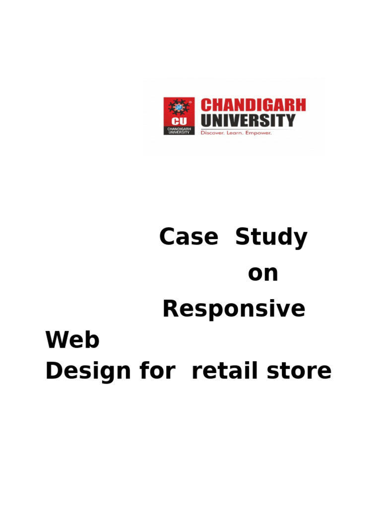 WD Case Study(Anshull) | PDF | Responsive Web Design | Usability