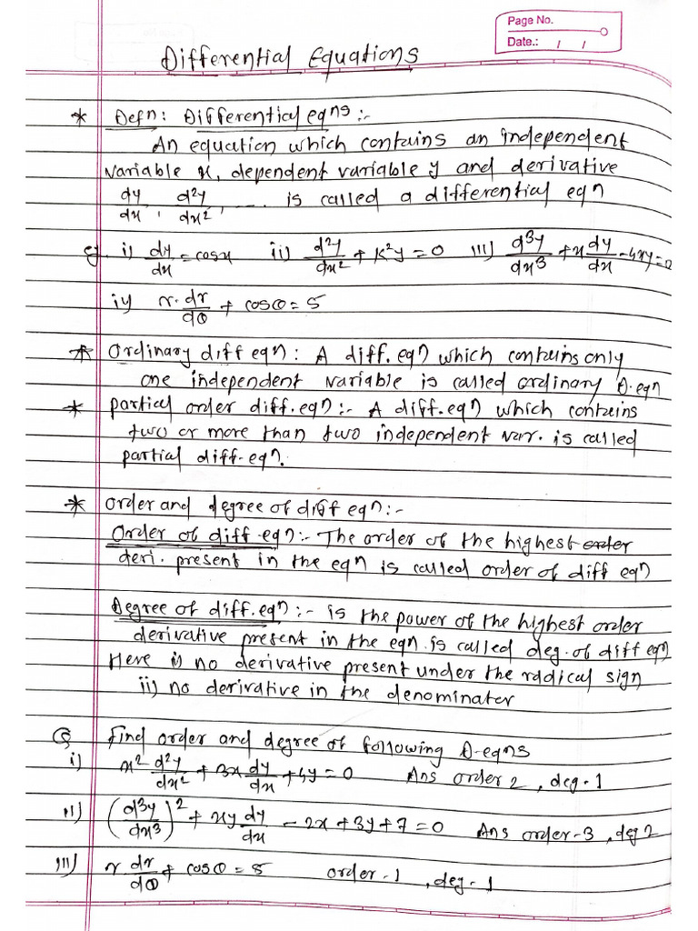 Differential Equations | PDF