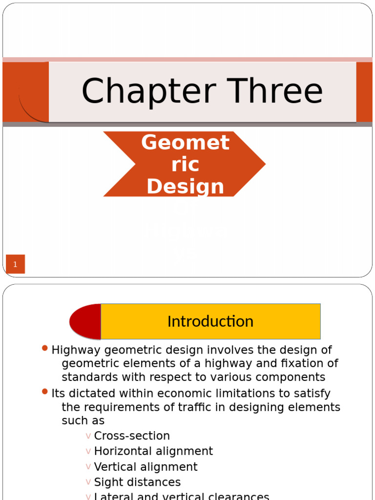 Hw-I Ch3 Geometric Design | PDF | Road | Lane