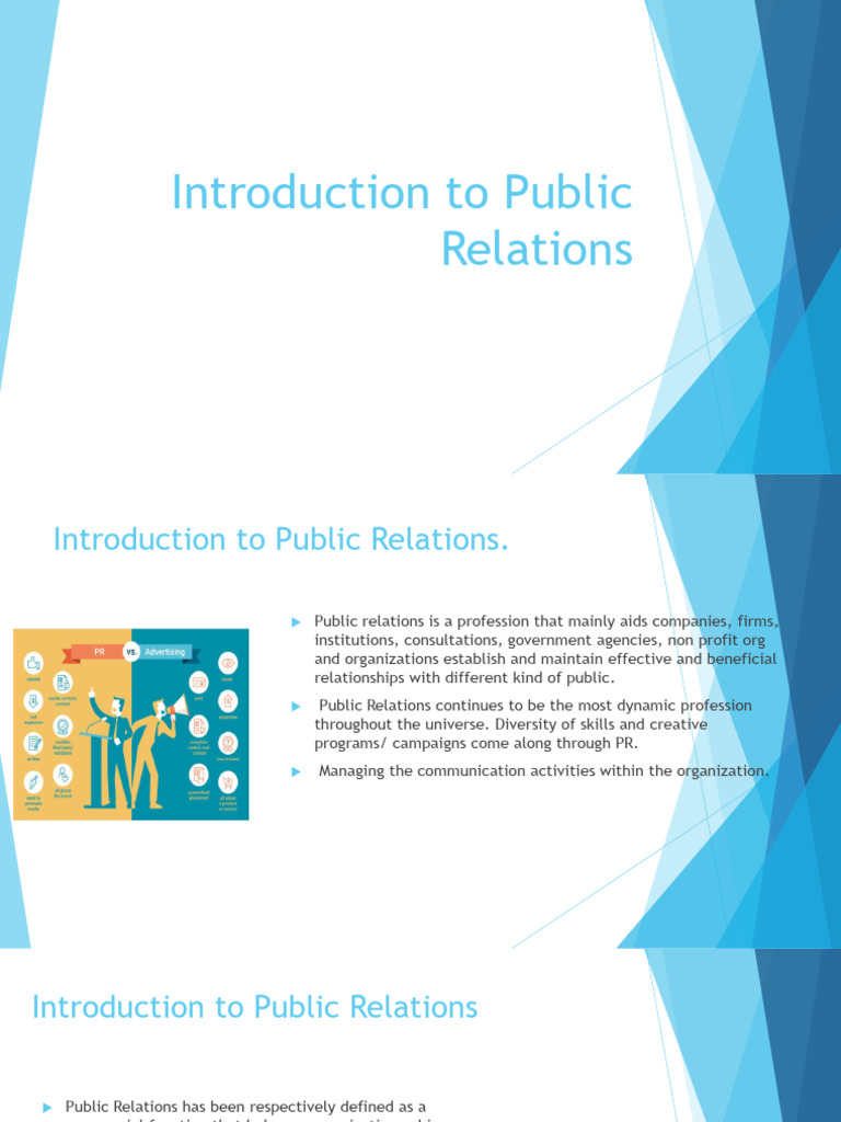 Inrtoduction To Public Relations PDF | PDF | Public Relations | Communication