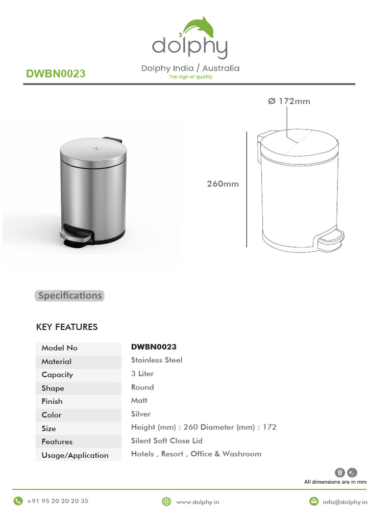 Doplhy Pedal Dustbin | PDF