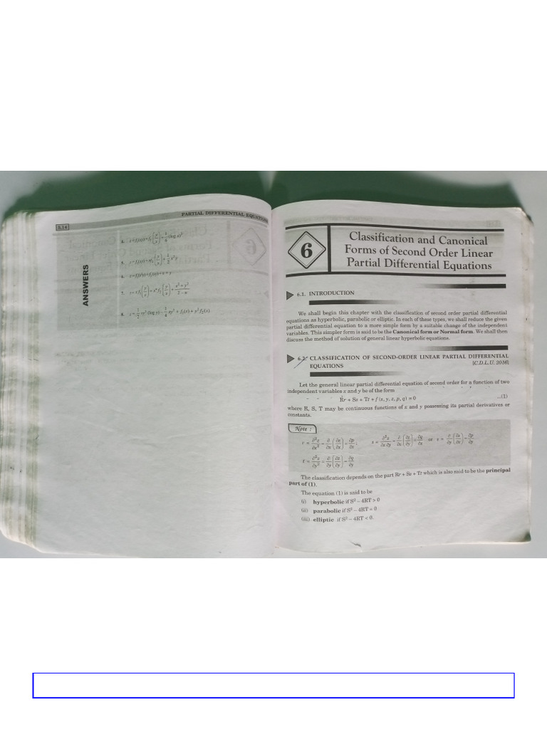 P.D.E. Chapter 6 With Out Solution Sem 3 | PDF