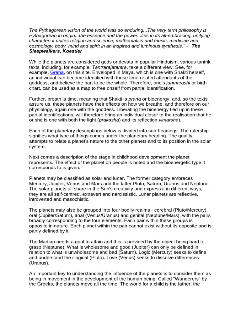 The Pythagorean concept Numerology | PDF | Planets In Astrology ...