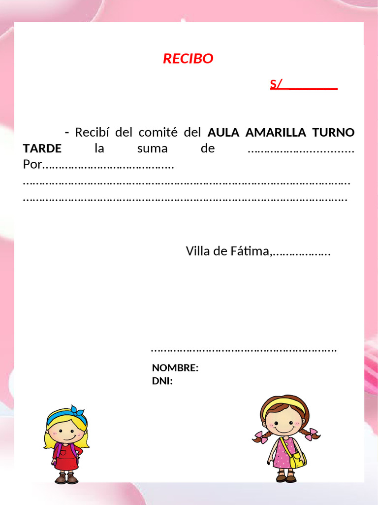 Aula Amarilla Resibo | PDF