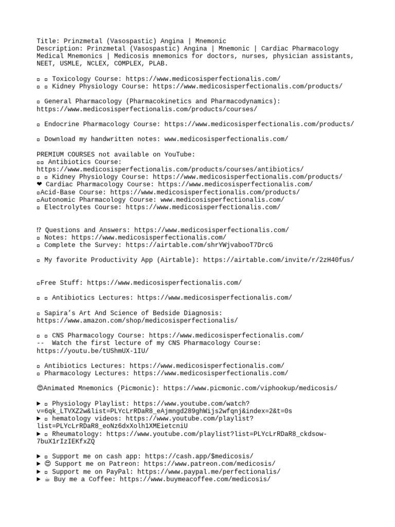 Medical Mnemonics | PDF | Coagulation | Platelet