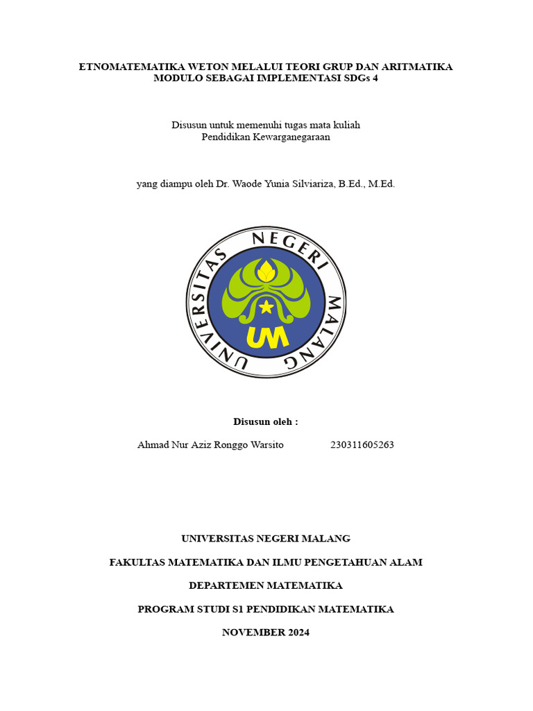 Ahmad Nur Aziz Ronggo Warsito_etnomatematika Weton Melalui Teori Grup ...