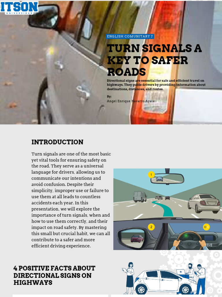 Presentación Mecánica Automóvil Ilustraciones Flat Azul PDF | PDF | Road | Road Traffic Safety