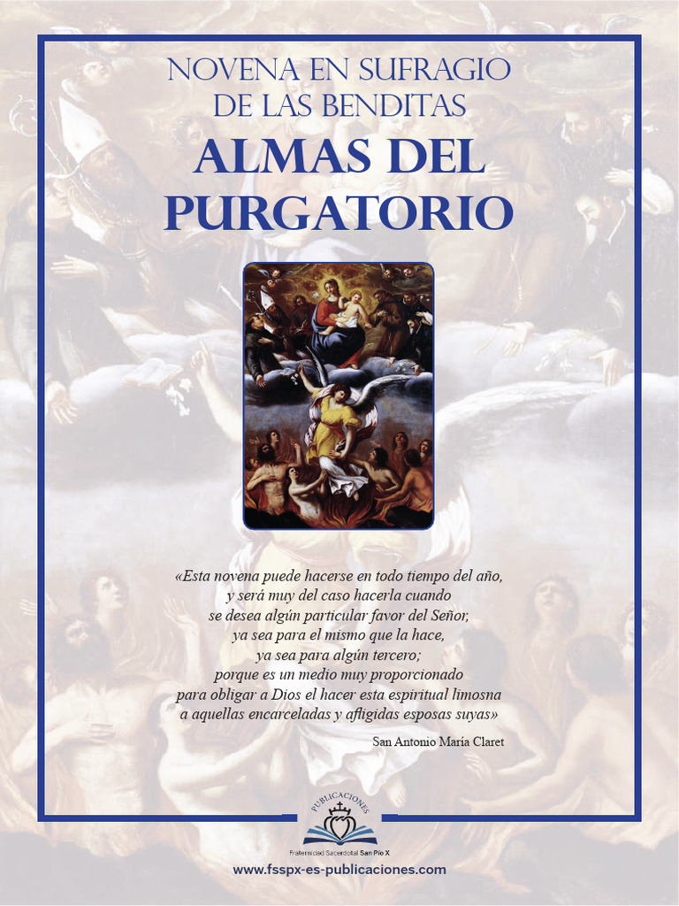 Novena A Las Almas Del Purgatorio A5 | PDF | Purgatorio | Oración