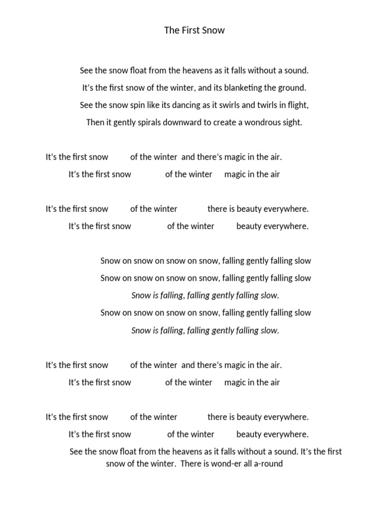 Winter's First Snow Magic | PDF