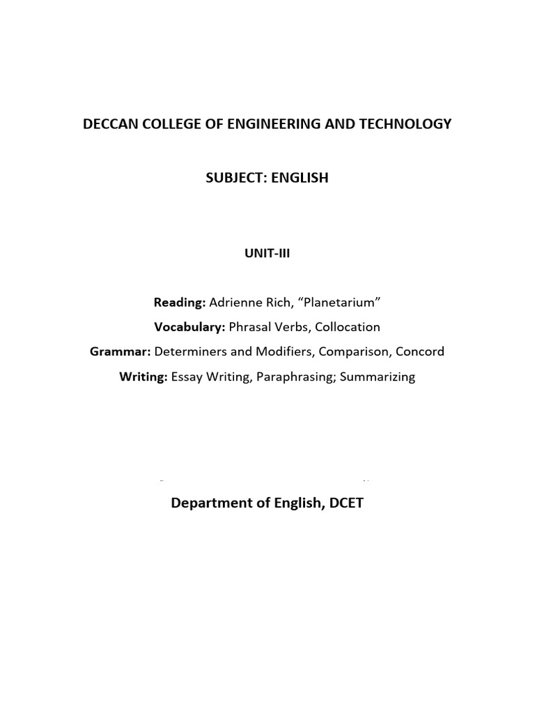 Unit 3 English 2024 | PDF | Adjective | Grammatical Number