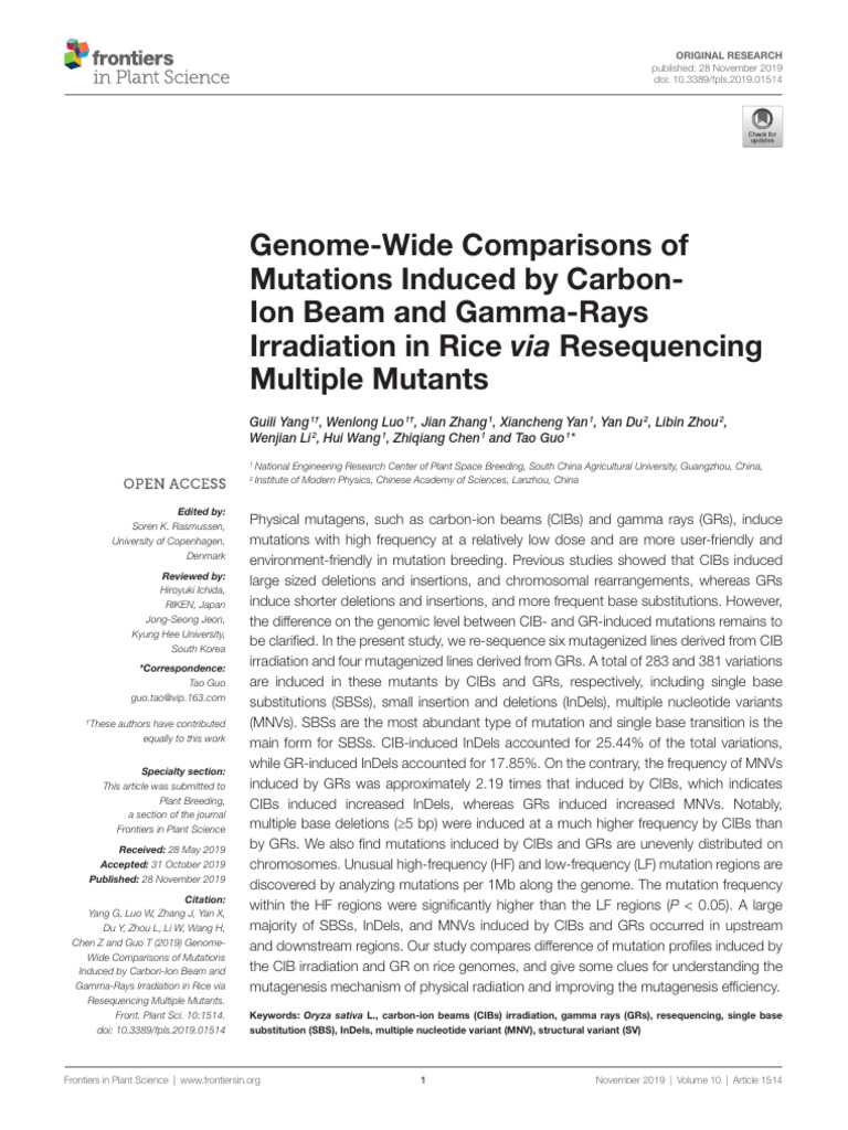 21.12.24 - Genome-Wide Comparisons of Mutations Induced by Carbon-Ion ...