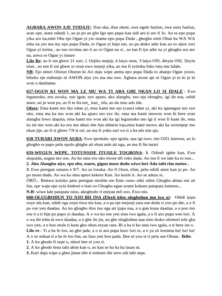 Ogu Ibile Gidi (17) | PDF