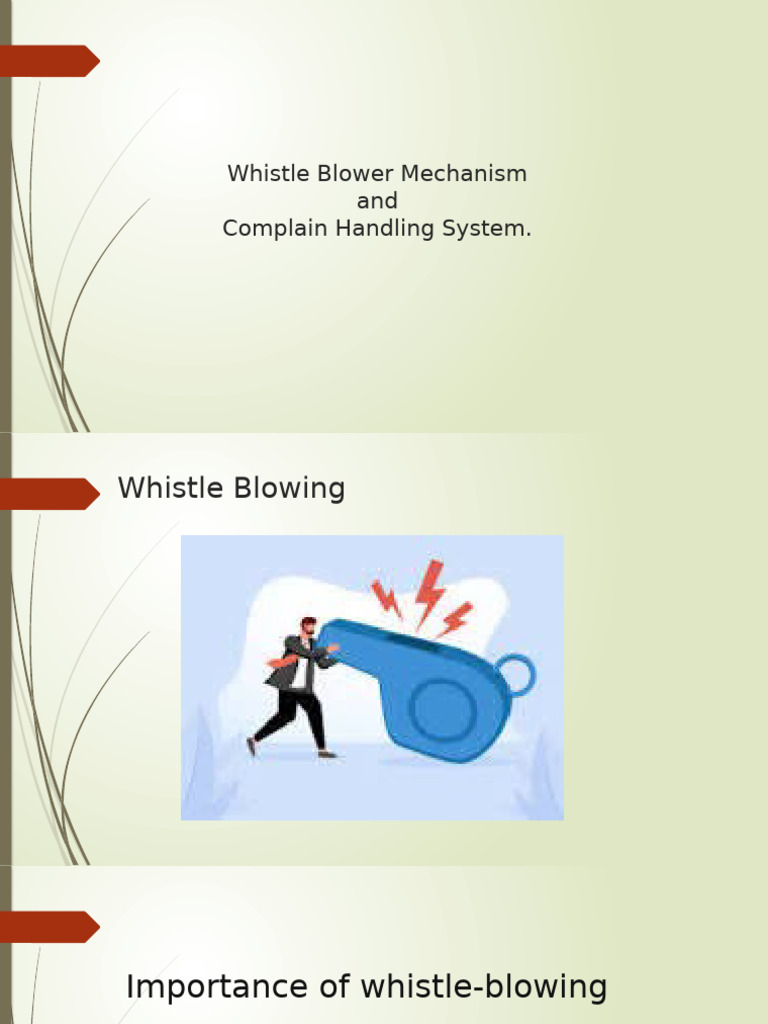 Whistle Blower Mechanism Overview | PDF