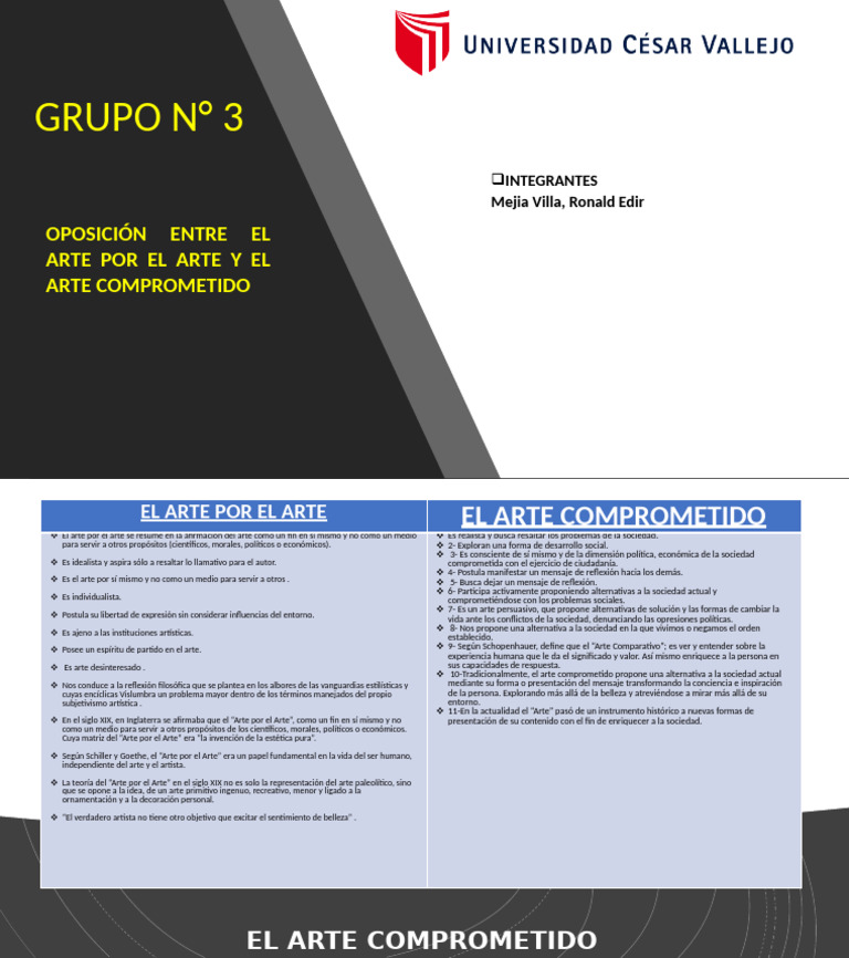 EL ARTE COMPROMETIDO catedra vallejo | PDF | Educación en artes liberales