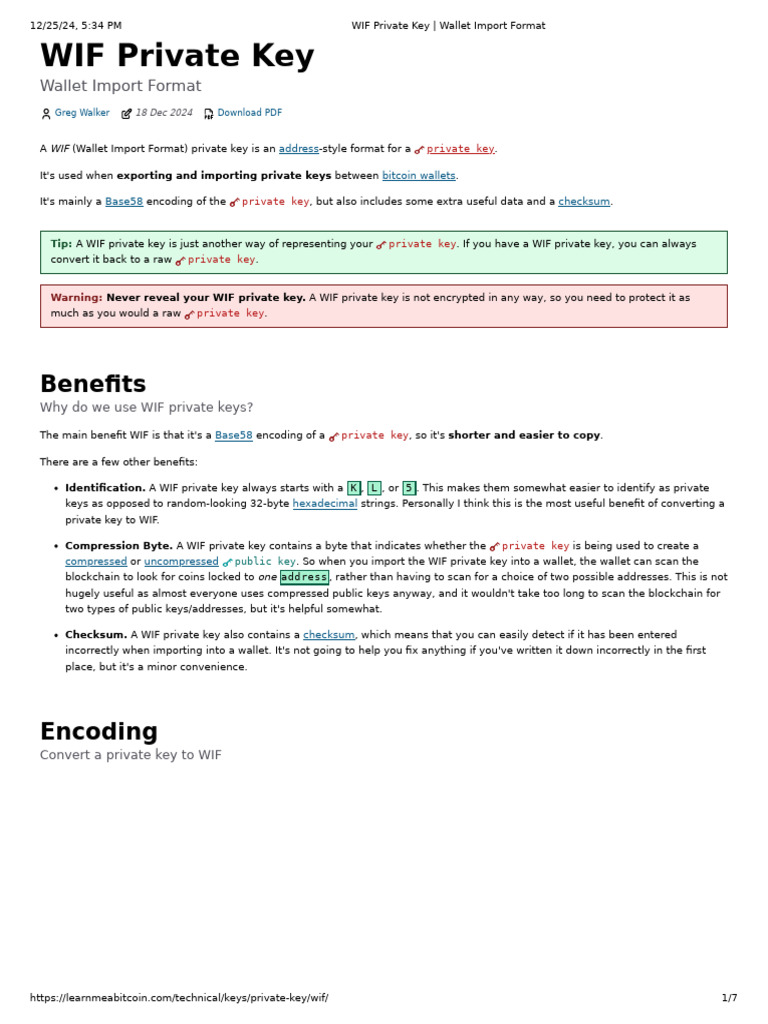 Learnmeabitcoin Technical Keys Private-Key Wif | PDF | Data Compression | String (Computer Science)